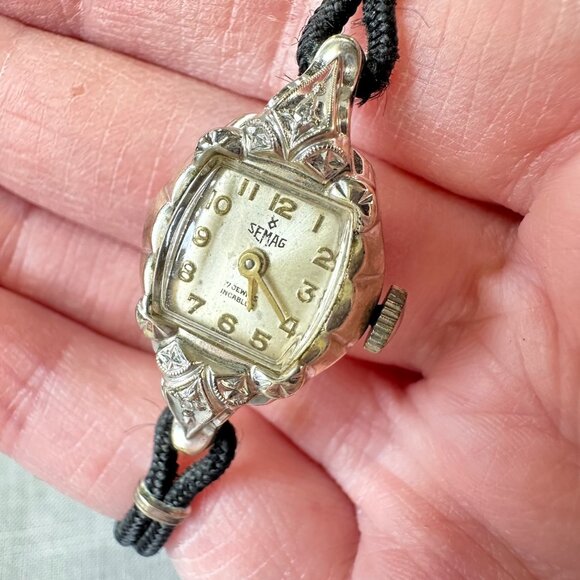 Bulova | Accessories | Vintage Bulova Semag Rolled White Gold And ...